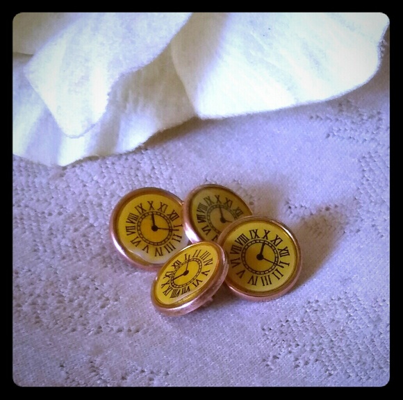 Vintage | Accessories | Vintage Lucite Clock Face Buttons | Poshmark